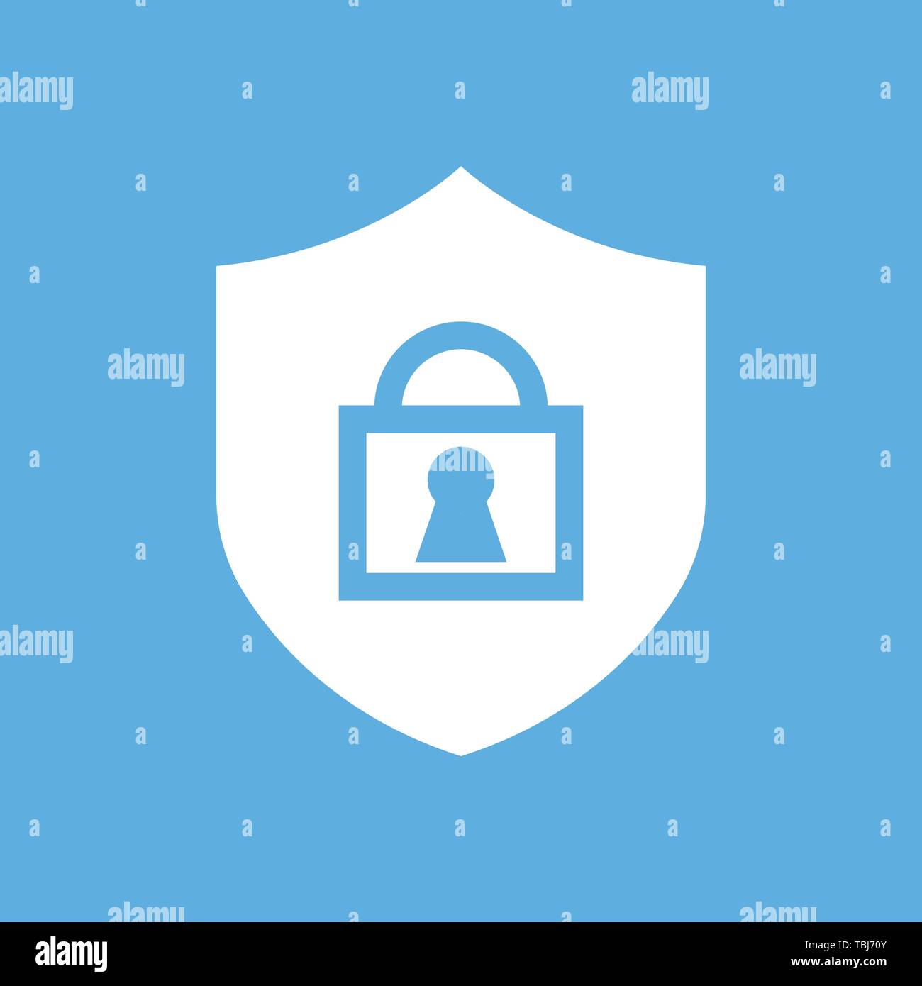 Shield with security lock sign - vector Stock Vector Image & Art - Alamy