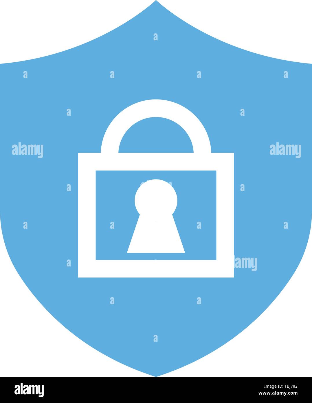 Shield with security lock sign - vector Stock Vector Image & Art - Alamy