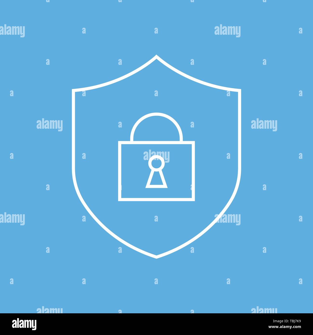 Shield with security lock sign - vector Stock Vector Image & Art - Alamy