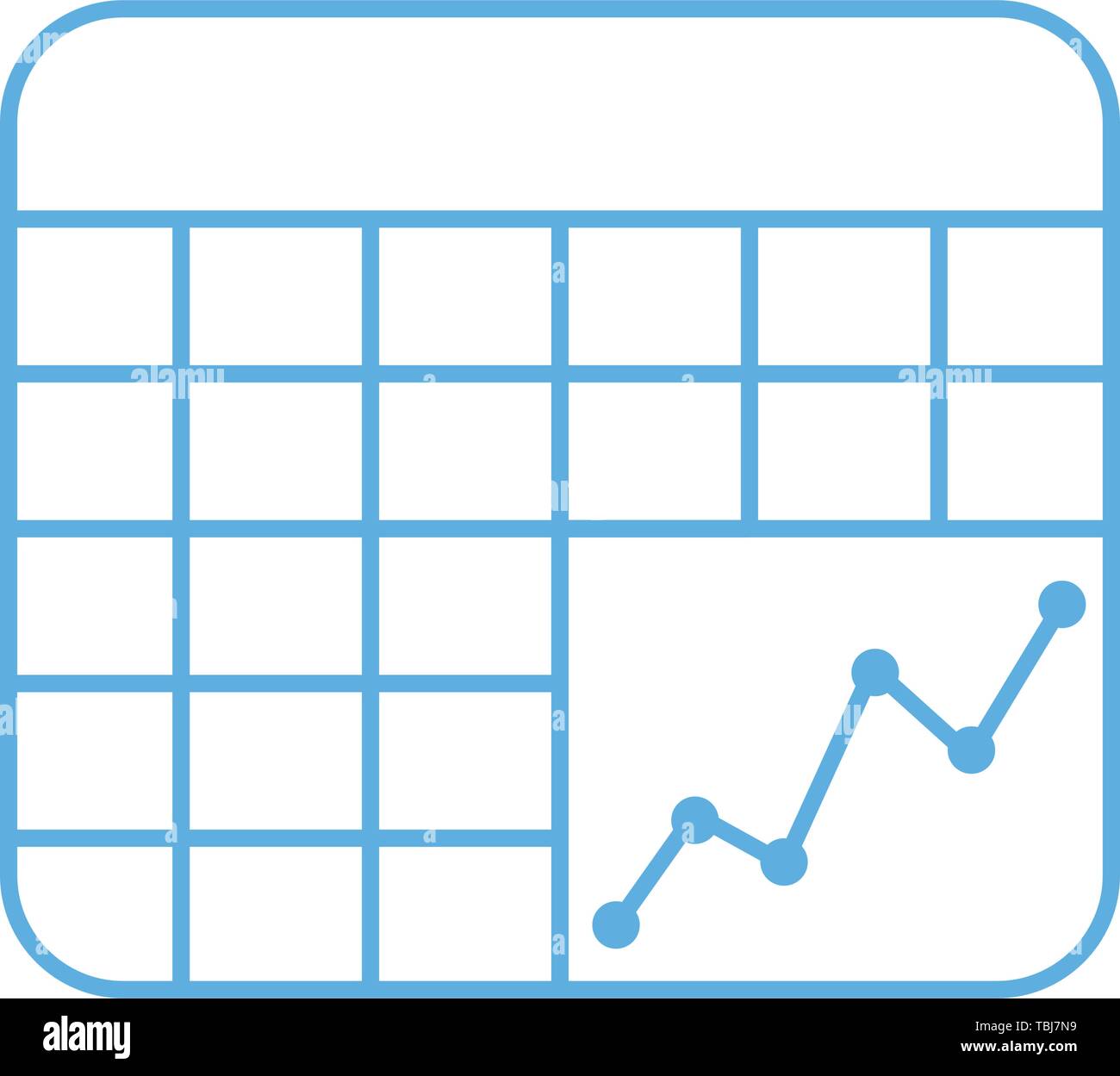 Graph table icon - vector Stock Vector Image & Art - Alamy