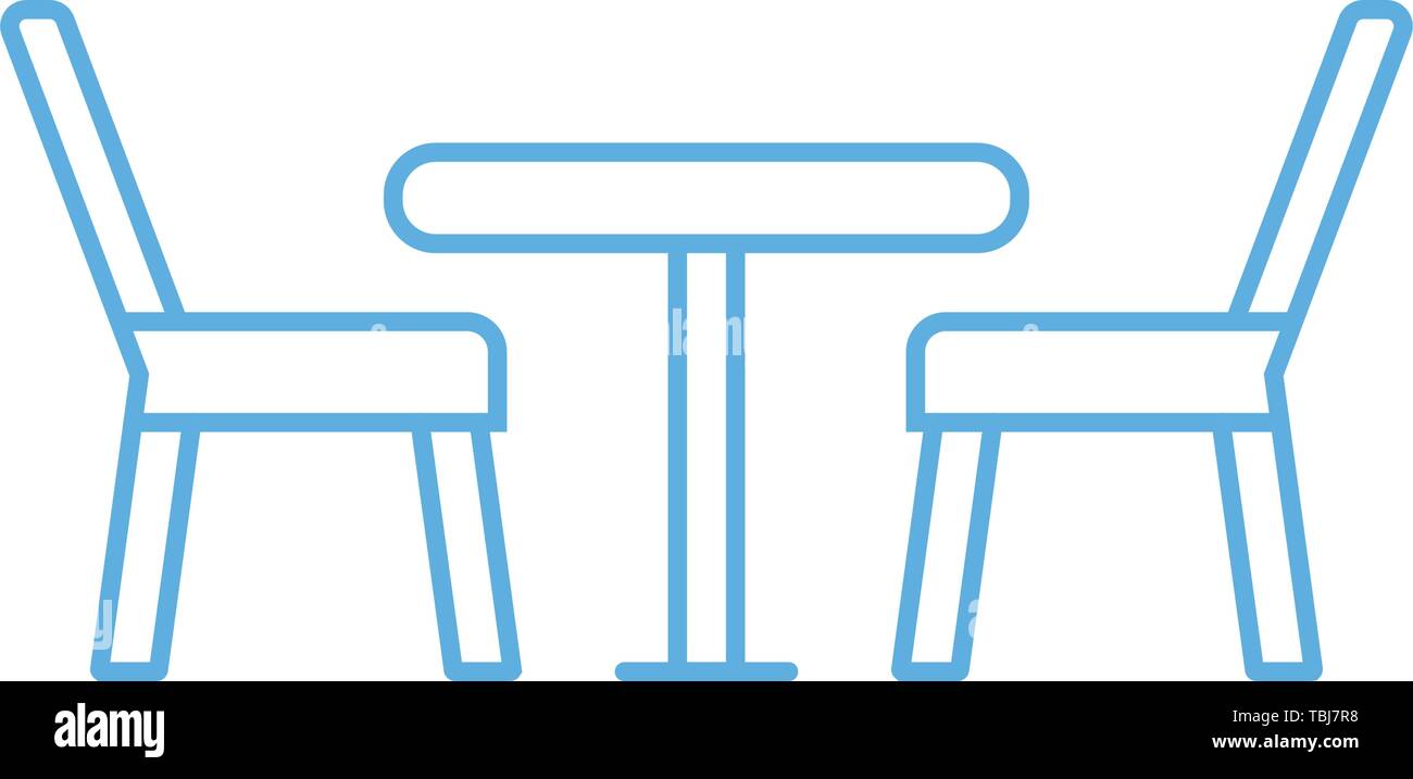 Two chairs with table icon - vector Stock Vector Image & Art - Alamy