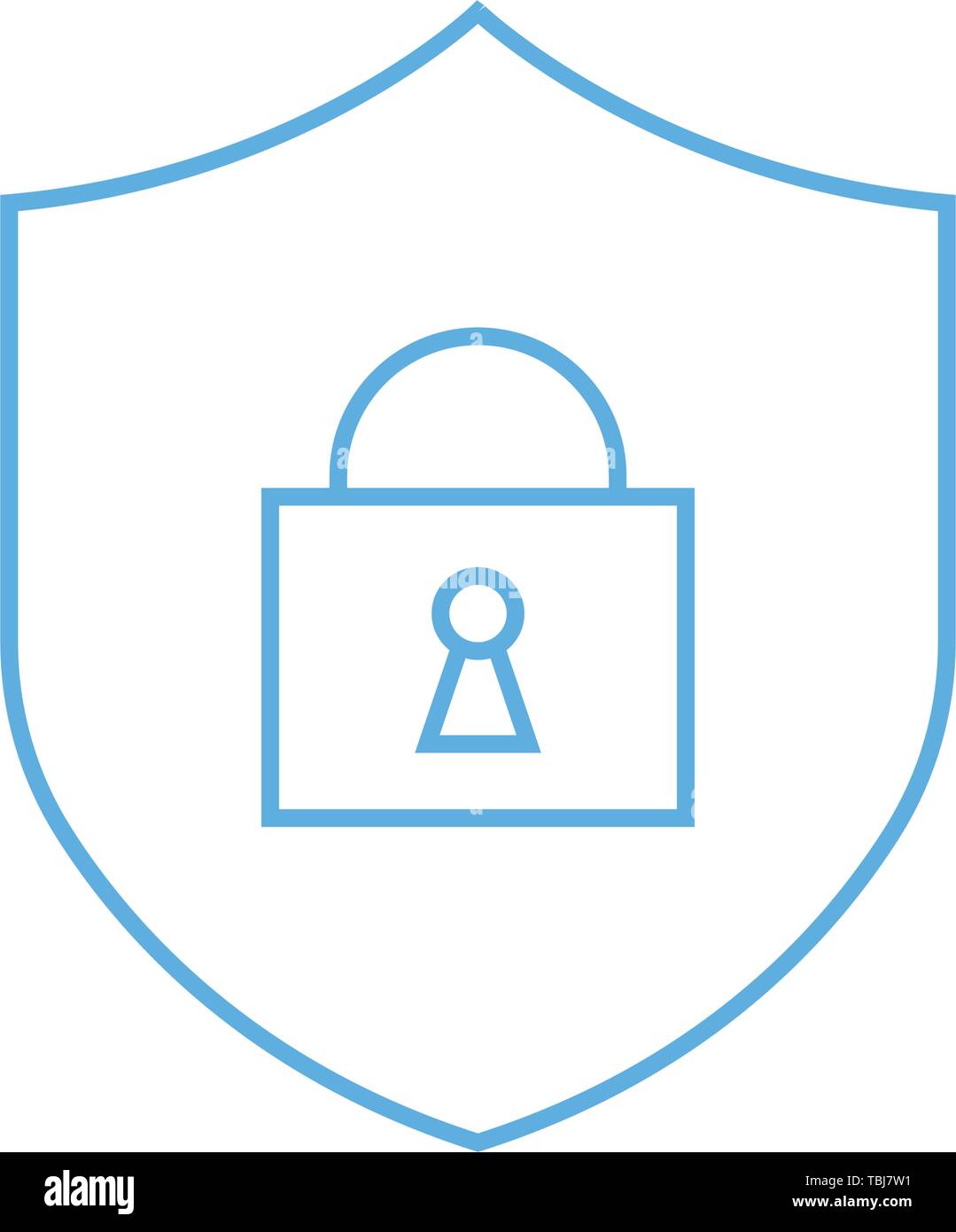 Shield with security lock sign - vector Stock Vector Image & Art - Alamy
