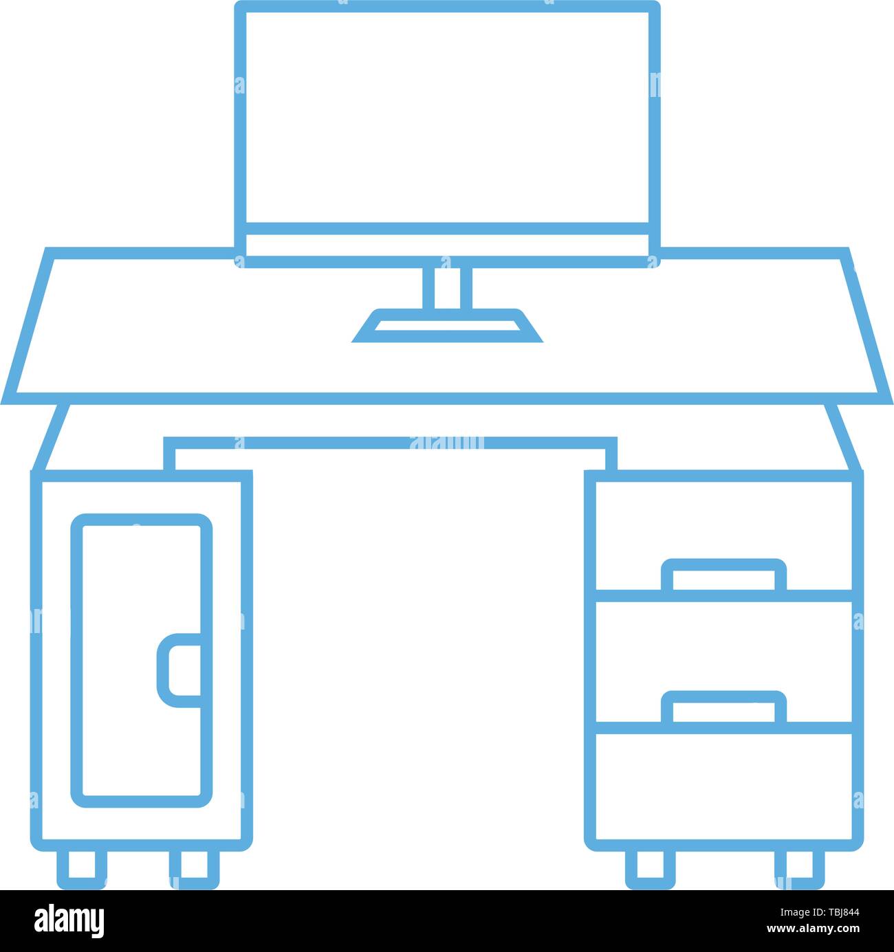 Computer desk icon - vector Stock Vector Image & Art - Alamy