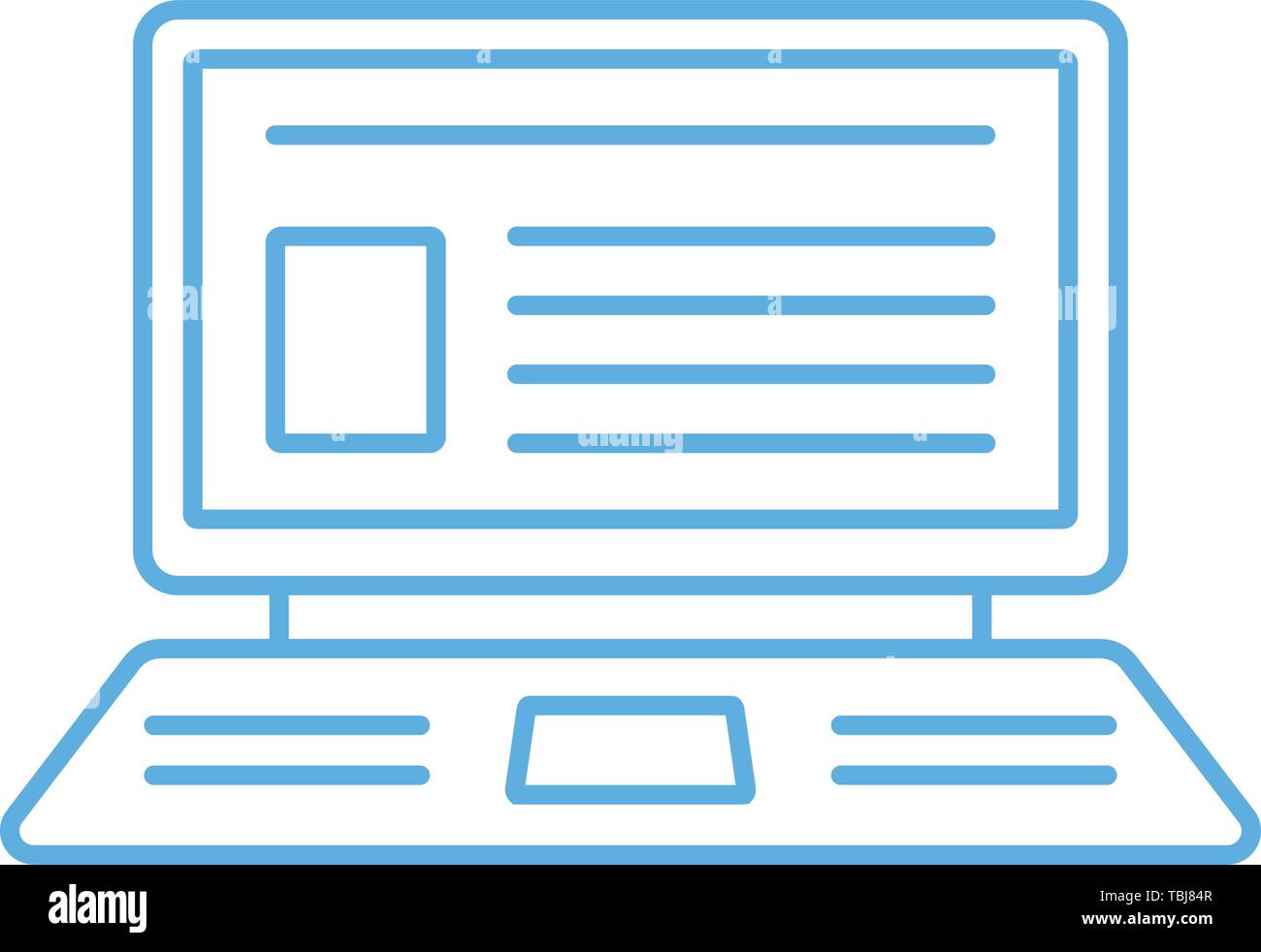 Laptop with web page icon - vector Stock Vector Image & Art - Alamy