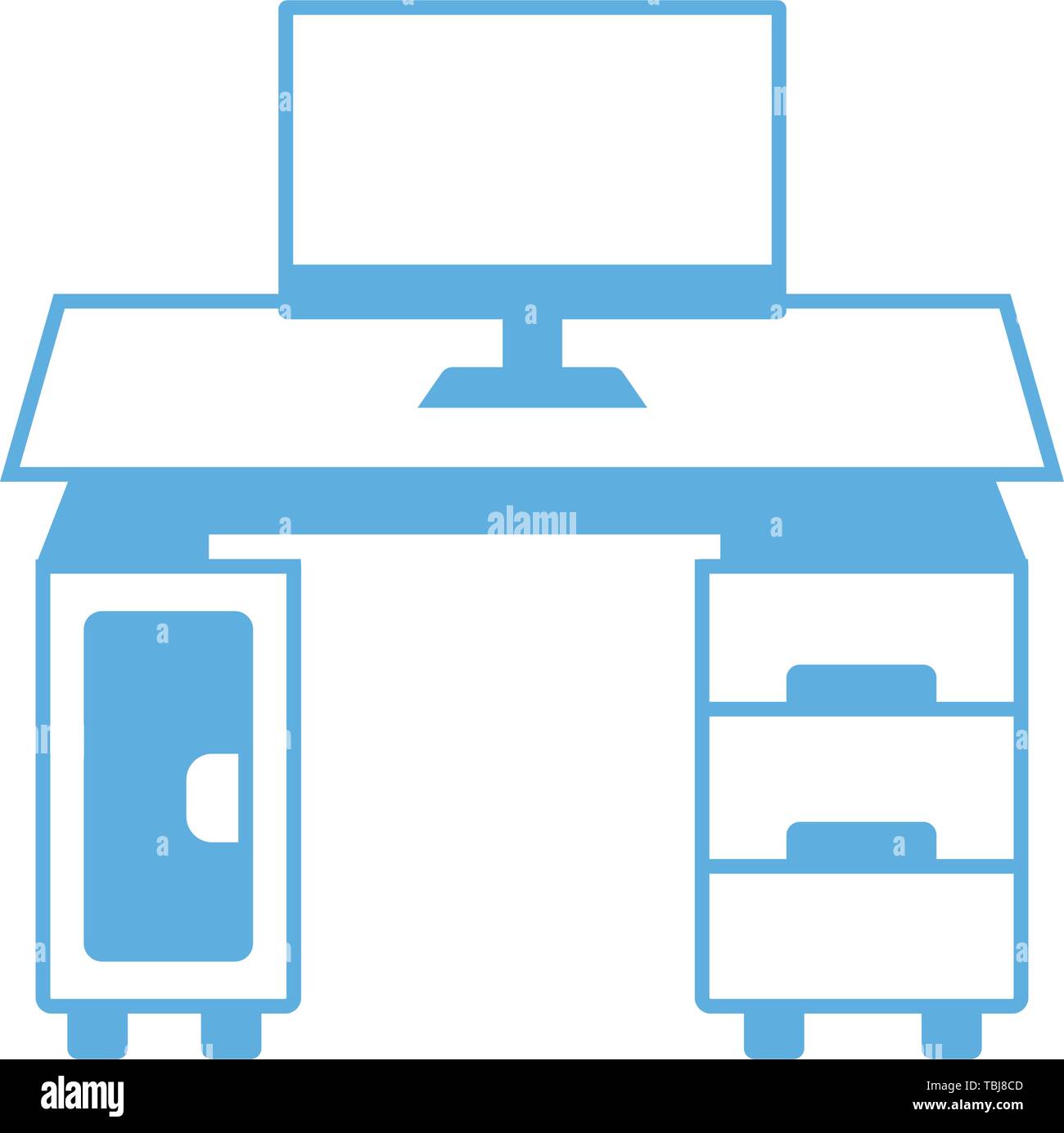 Computer desk icon - vector Stock Vector Image & Art - Alamy