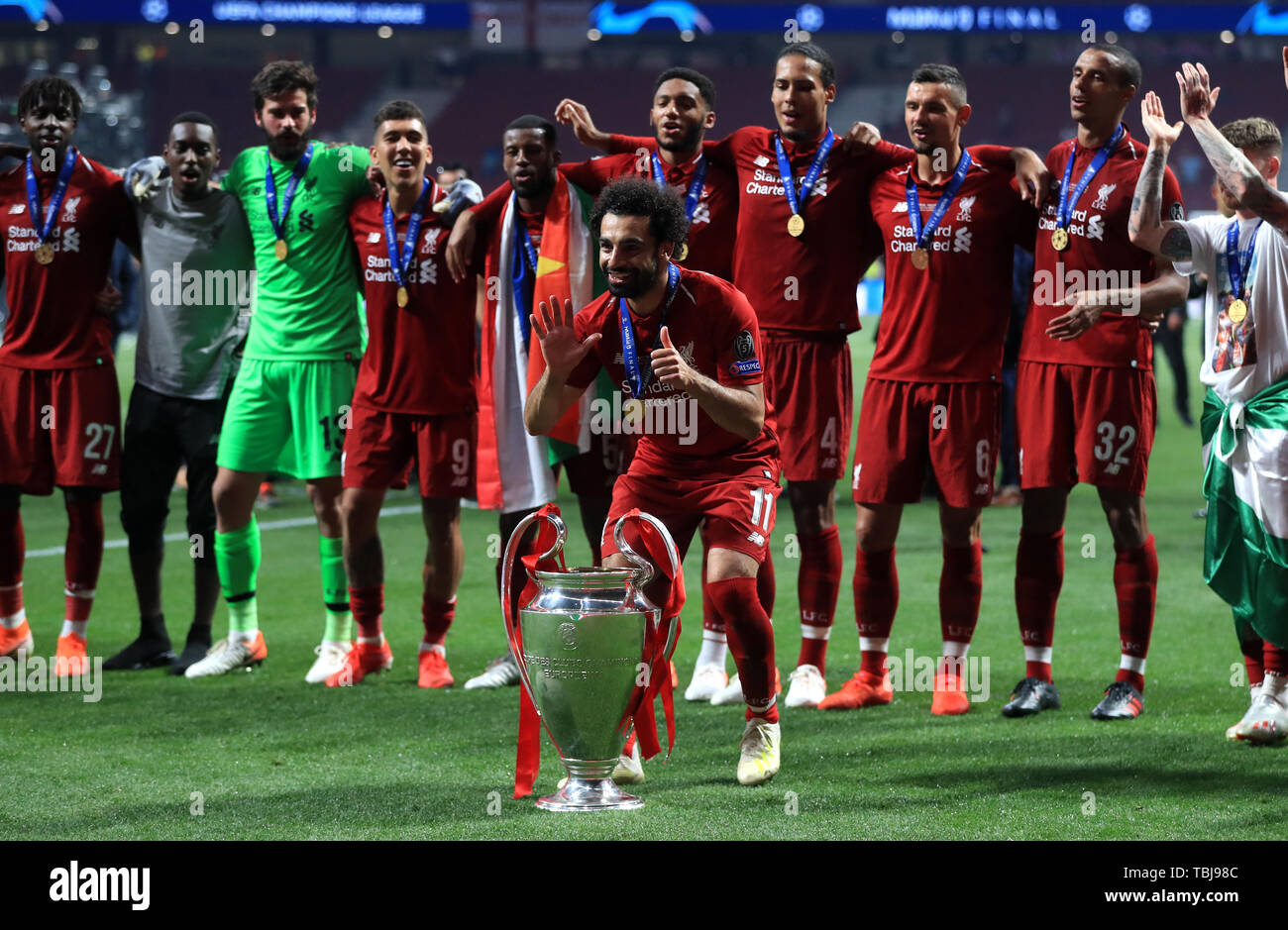Liverpool's indicates six UEFA Champions League Trophies won by ...