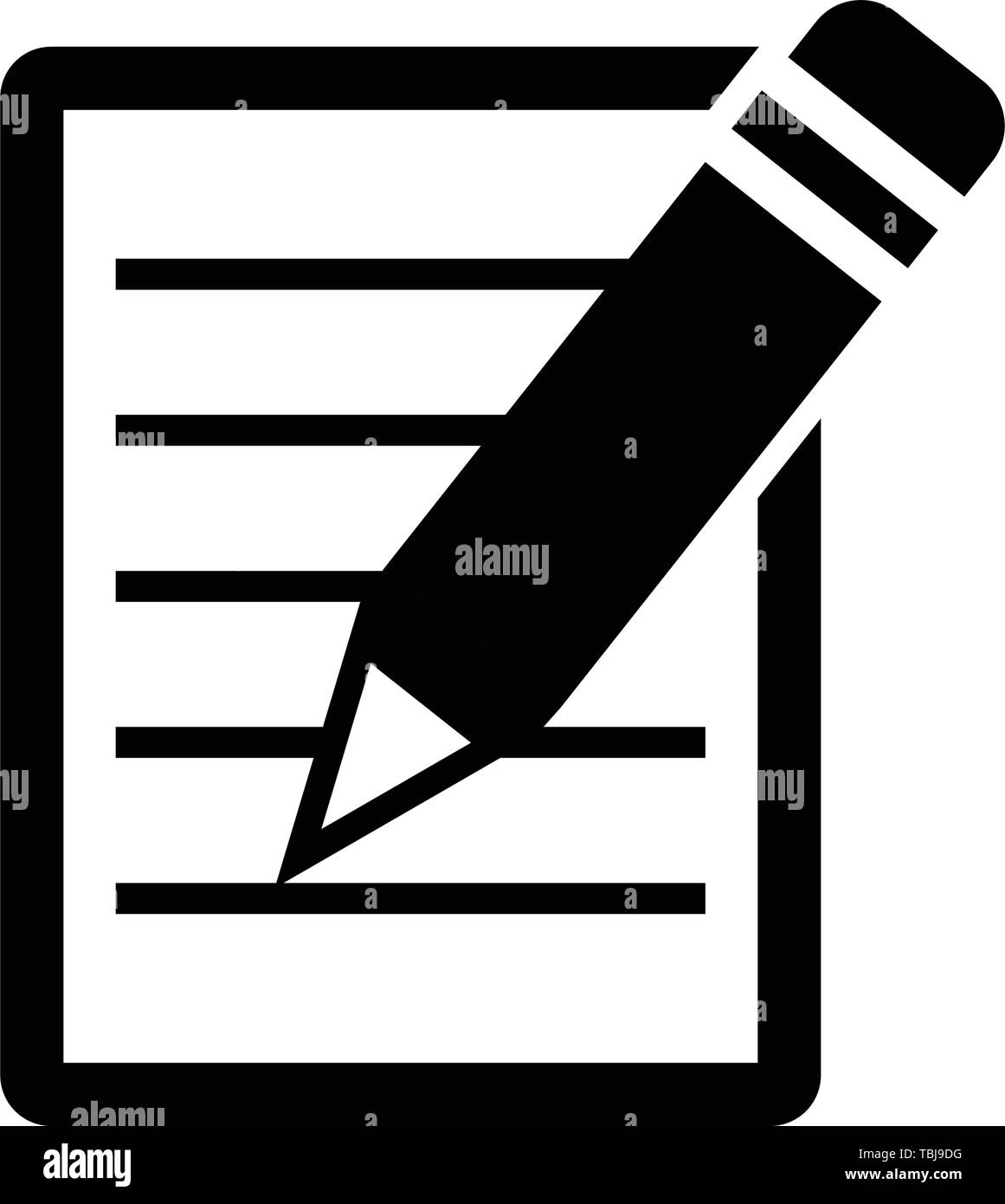 Write a Note Icon - Black color Stock Vector Image & Art - Alamy
