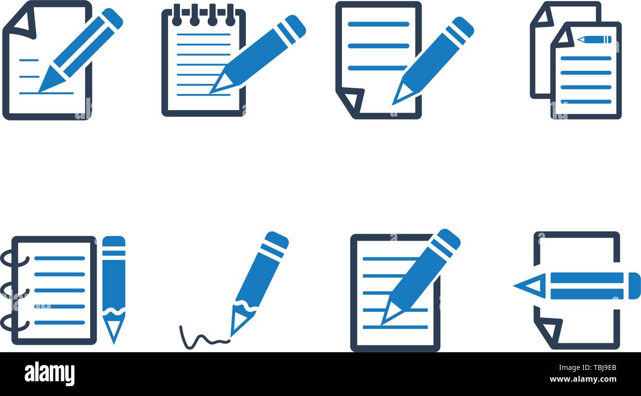 Study blue note memo Stock Vector Images - Alamy