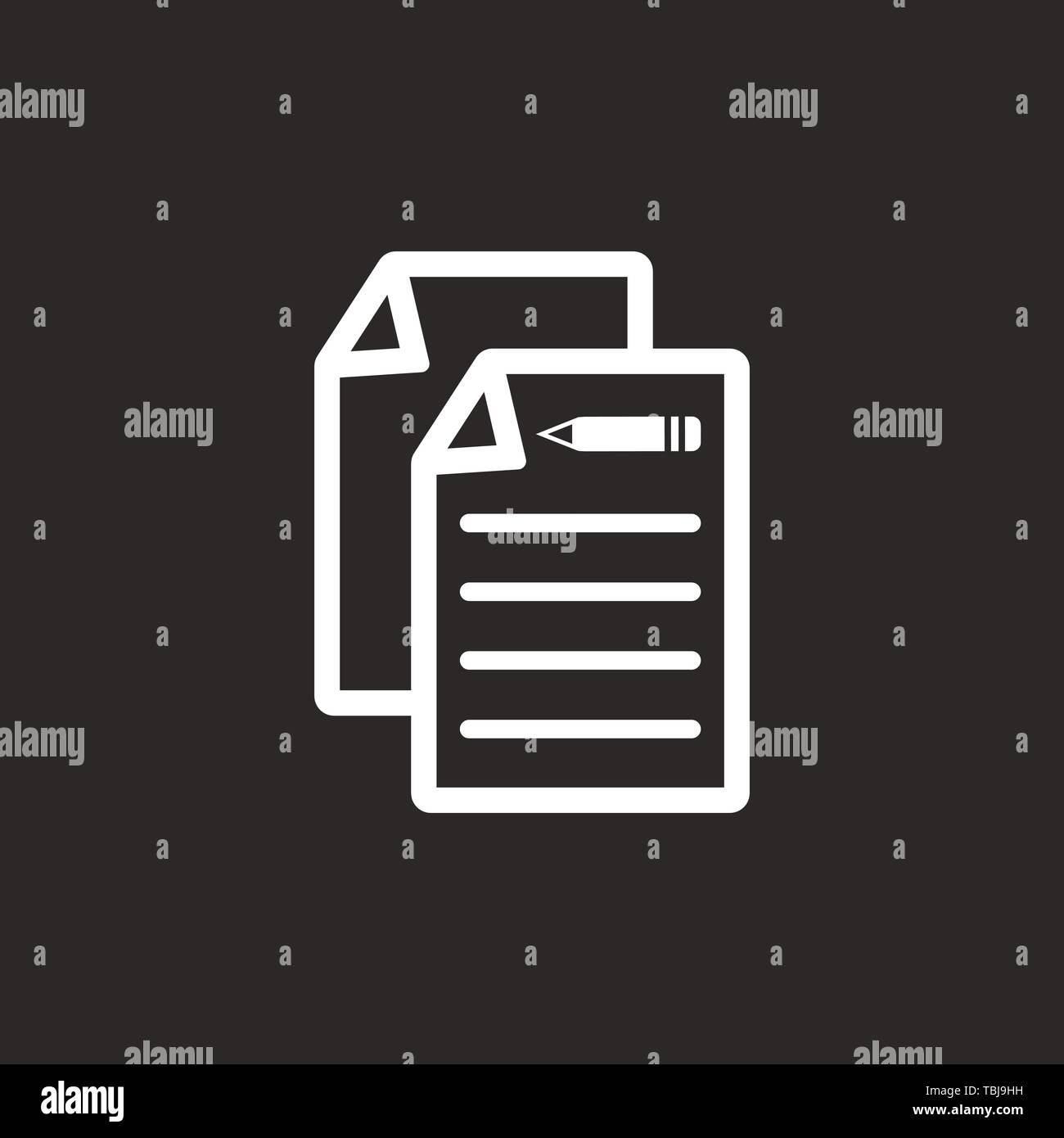 Write a Note Icon - White Stock Vector Image & Art - Alamy