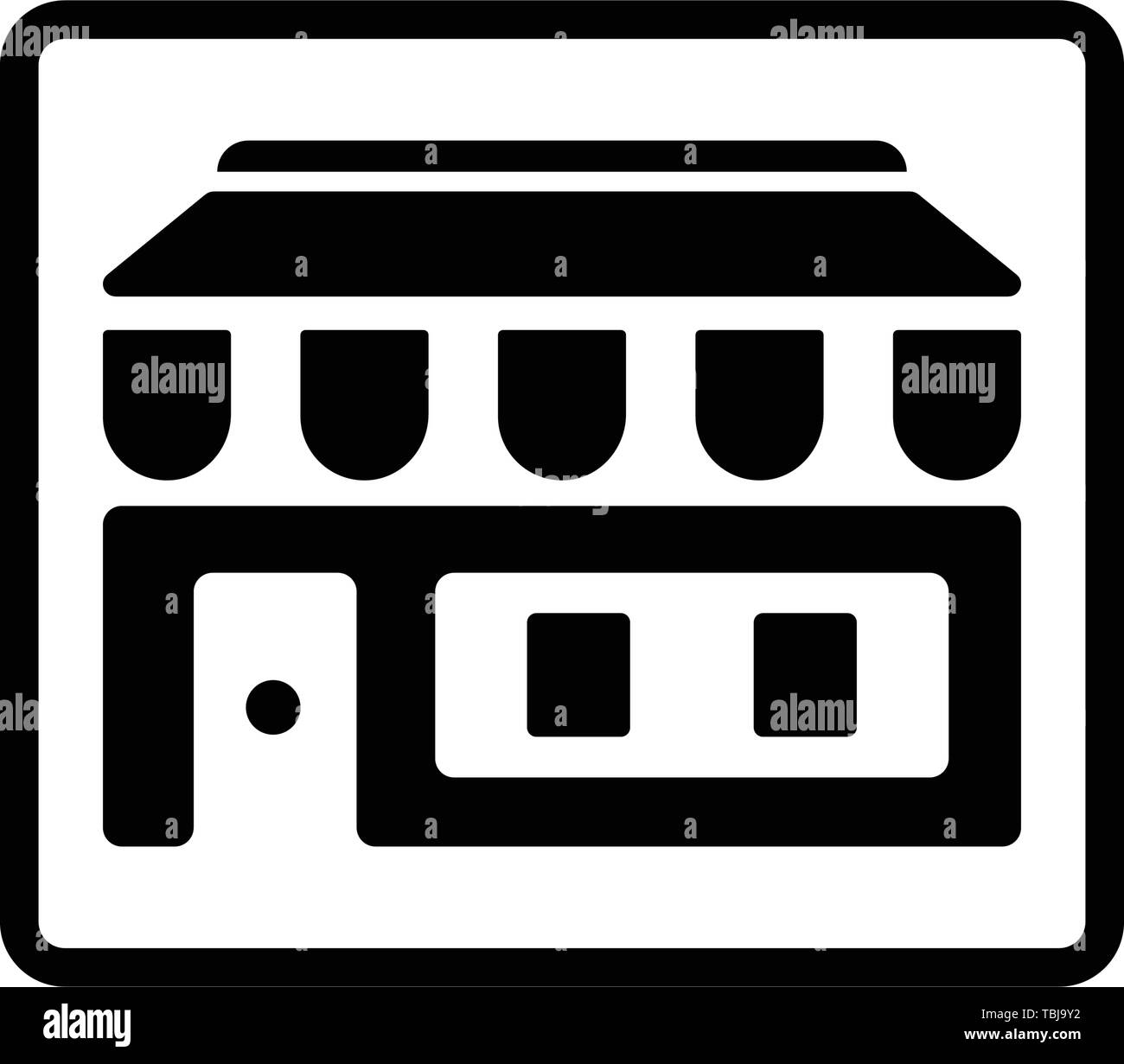Store icon - shopping icon vector black Stock Vector Image & Art - Alamy