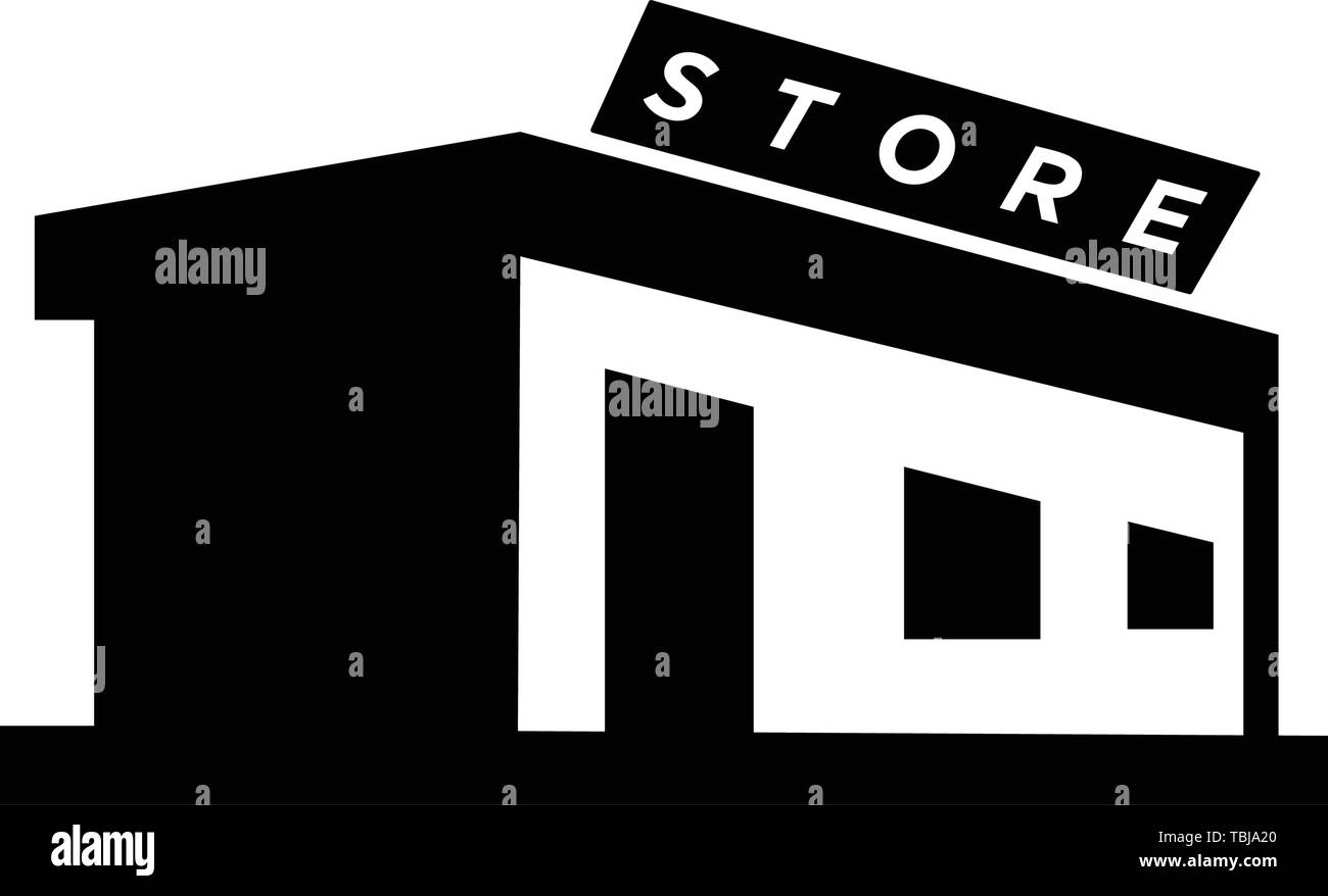 Grocery store black and white Stock Vector Images - Alamy