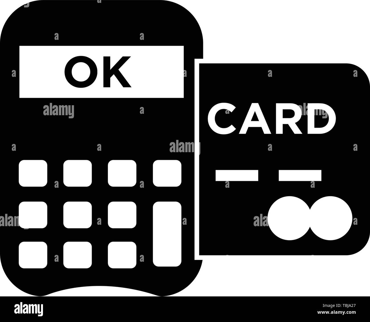Card payment terminal black Stock Vector Images - Alamy