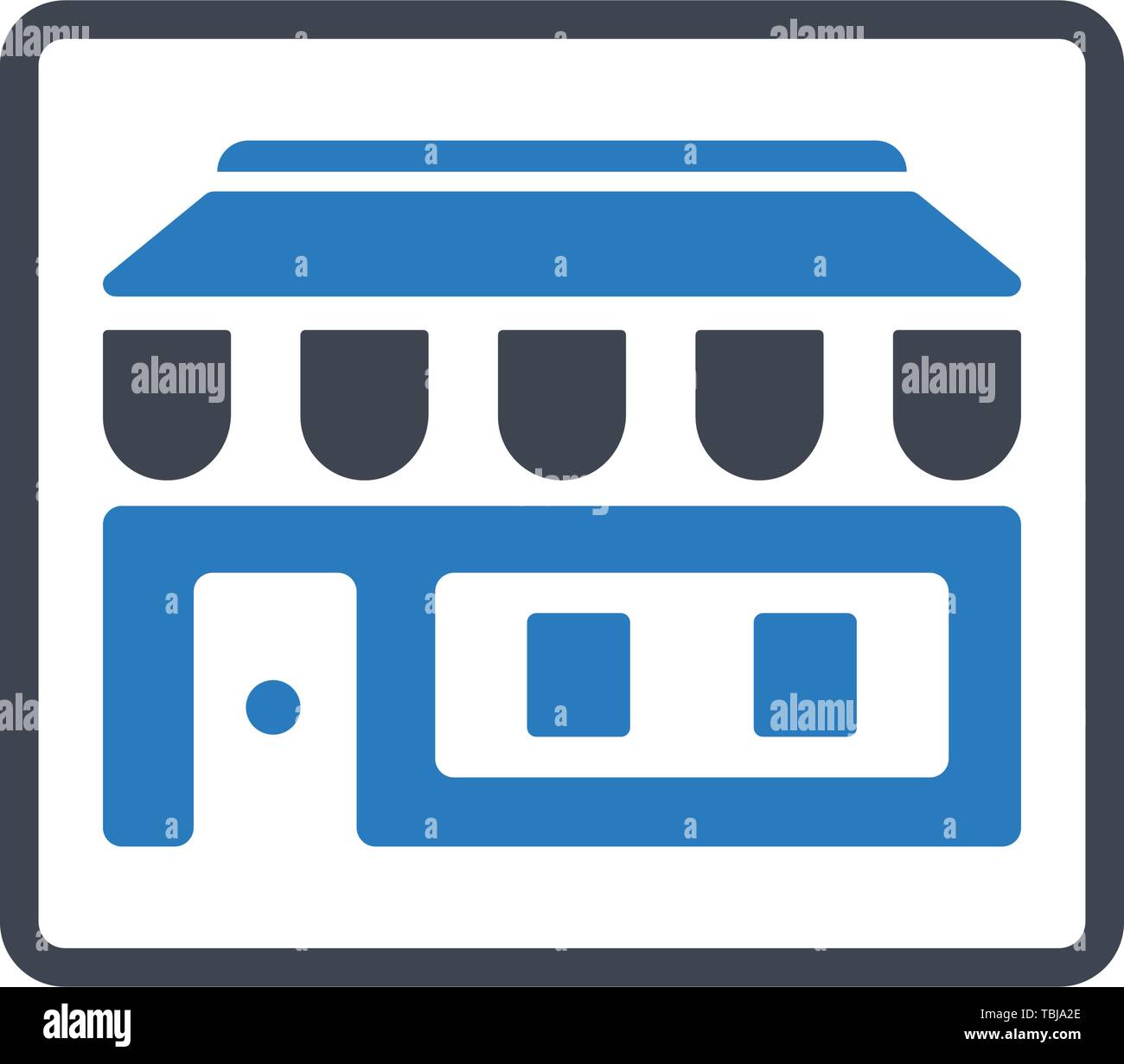 Store icon - shopping icon vector blue Stock Vector Image & Art - Alamy