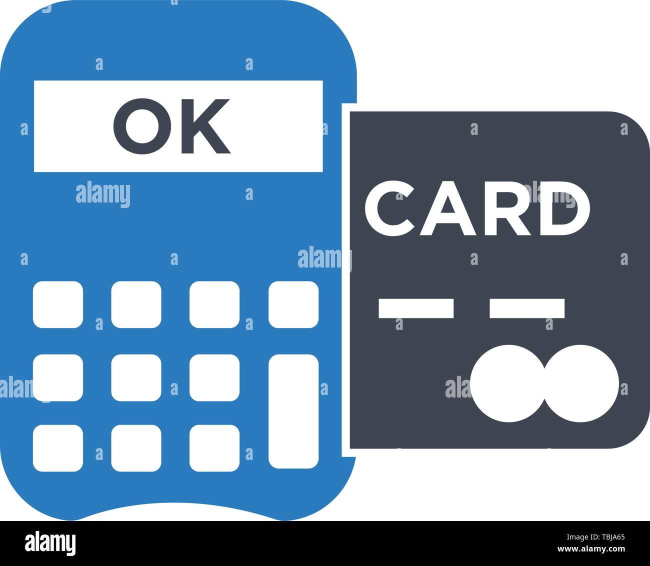 Card Payment Processing Machine Icon blue Stock Vector Image & Art - Alamy