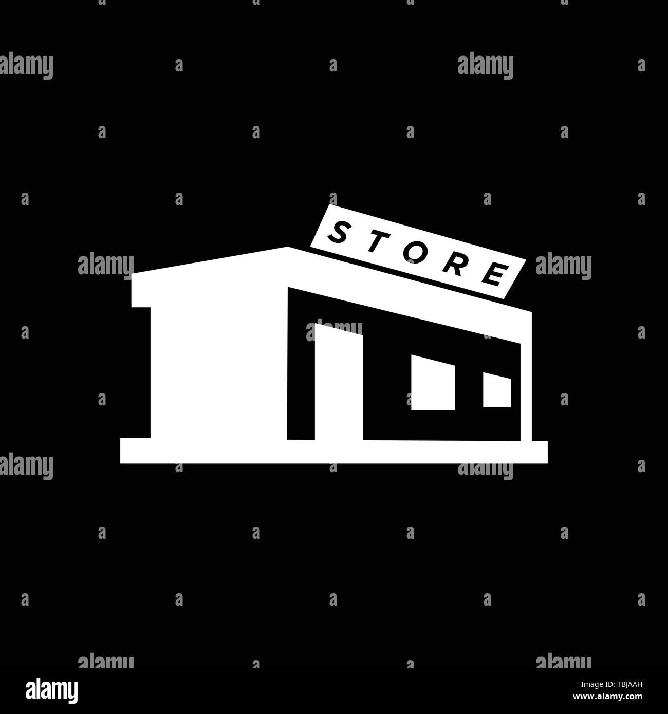 White storefront Stock Vector Images - Alamy