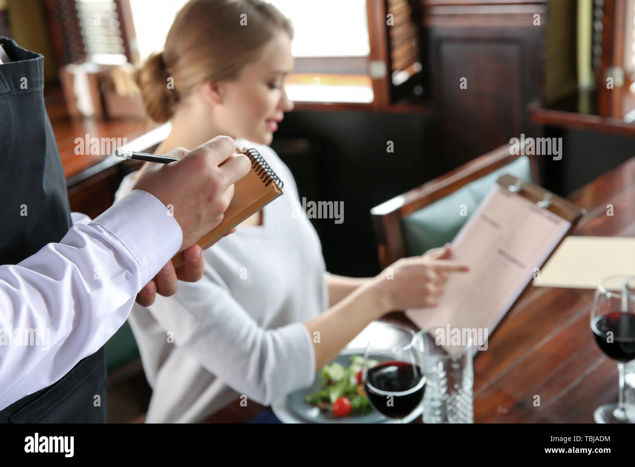 Writing taking order menu hi-res stock photography and images - Alamy