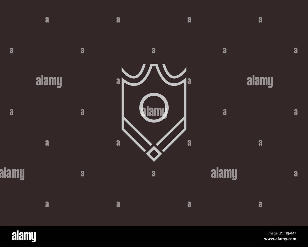 Luxury linear shield monogram letter O logo Stock Vector Image & Art ...