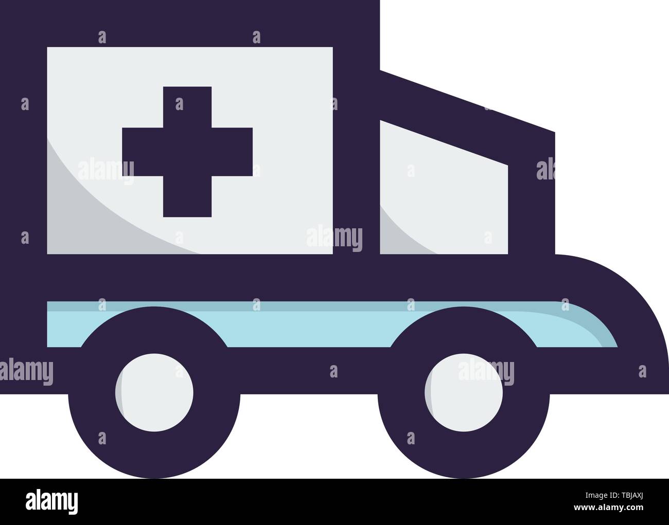 Ambulance icon in flat hi-res stock photography and images - Alamy