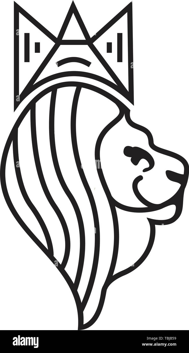 Minimalist lion logo black Stock Vector Image & Art - Alamy
