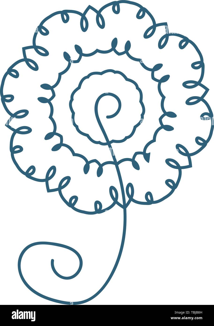 Calligraphy flower vector Stock Vector Image & Art - Alamy