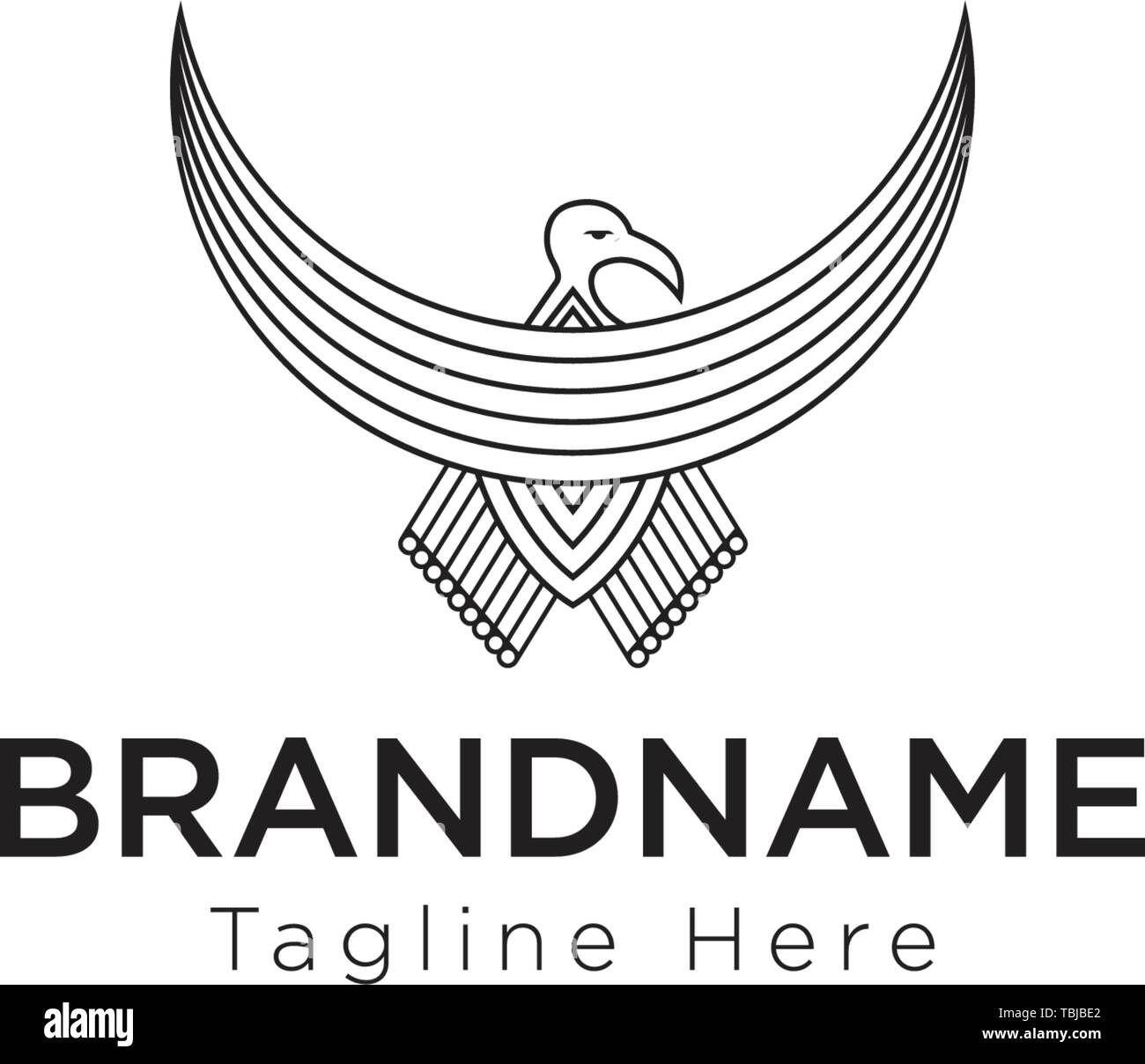 Geometric Eagle Logo black Stock Vector Image & Art - Alamy