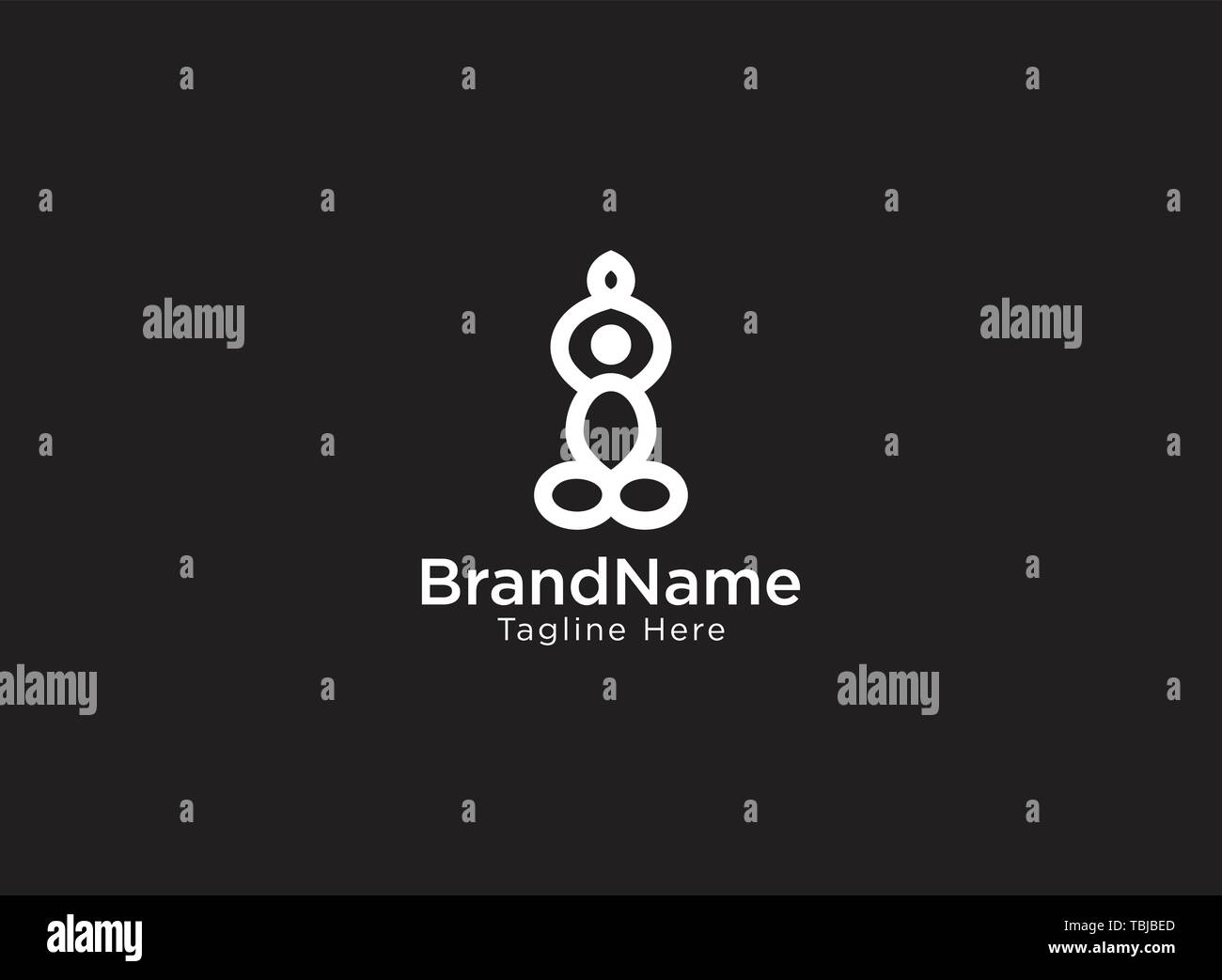 Yoga logo template hi-res stock photography and images - Alamy