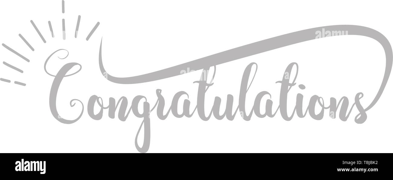 Congratulations typography text on Stock Vector Images - Alamy