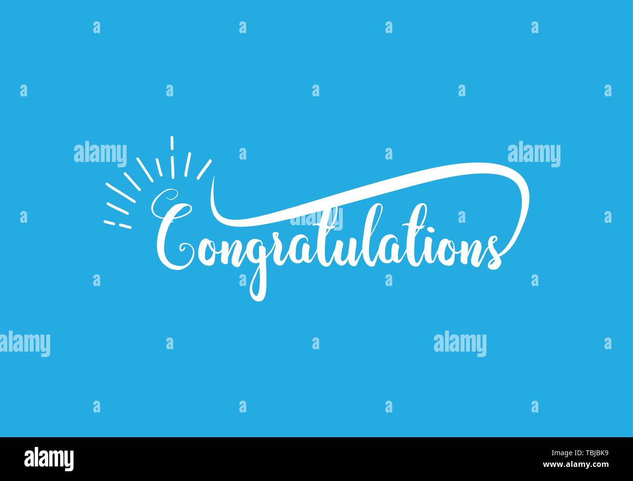 Congratulations image, isolated on blue background Stock Vector Image ...