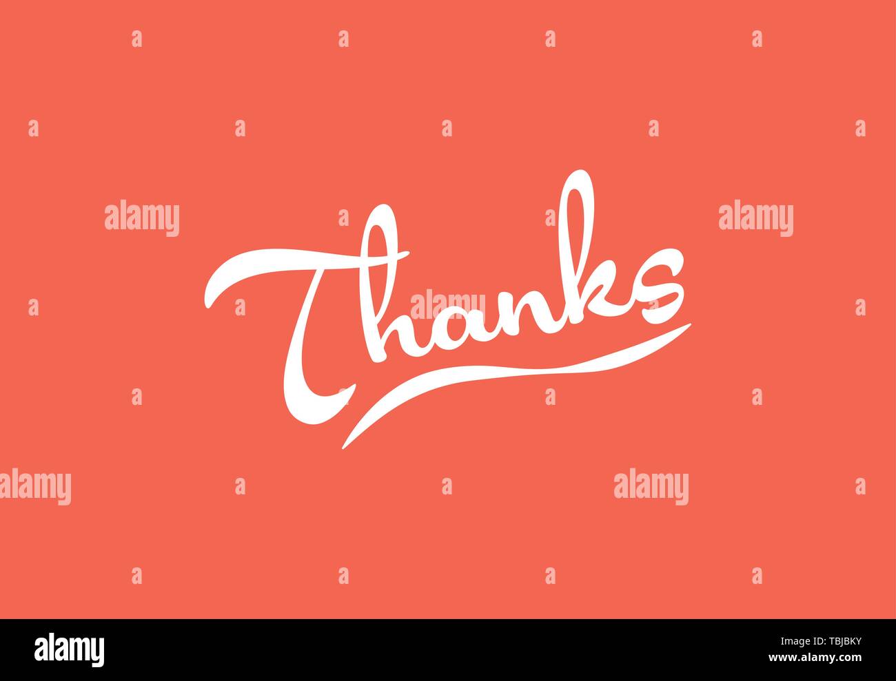 Thanks, vector lettering on the blurred red background Stock Vector ...