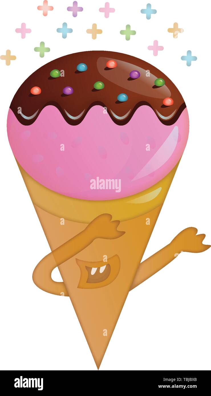 ice cream cone - vector illustration Stock Vector Image & Art - Alamy