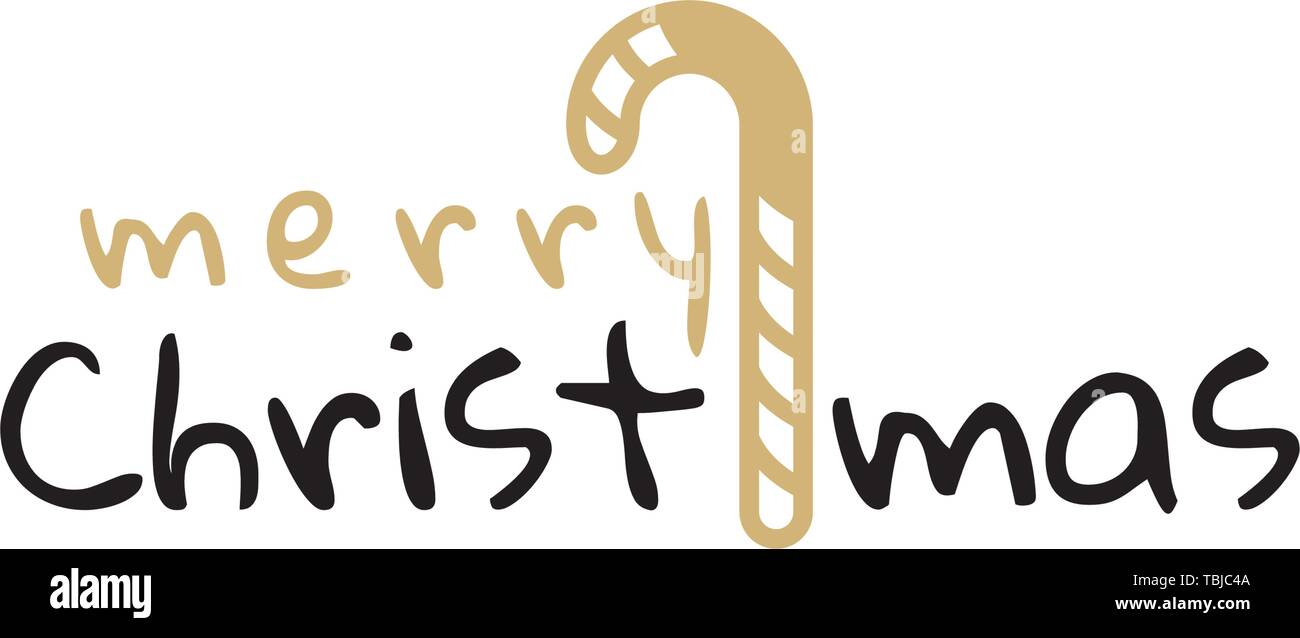 Merry Christmas Logo. Christmas stick chocolate logo - Happy New Year ...