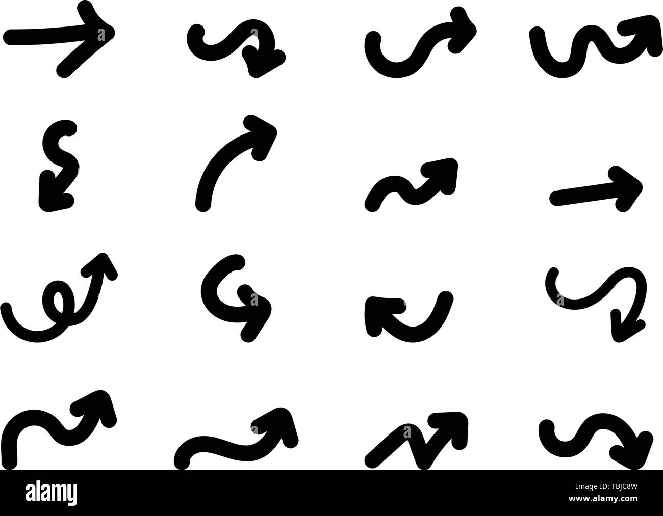 set of hand drawing arrow Stock Vector Image & Art - Alamy