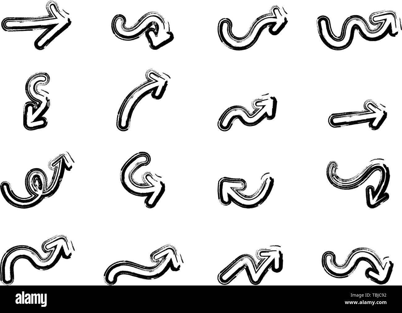 set of hand drawing arrow Stock Vector Image & Art - Alamy