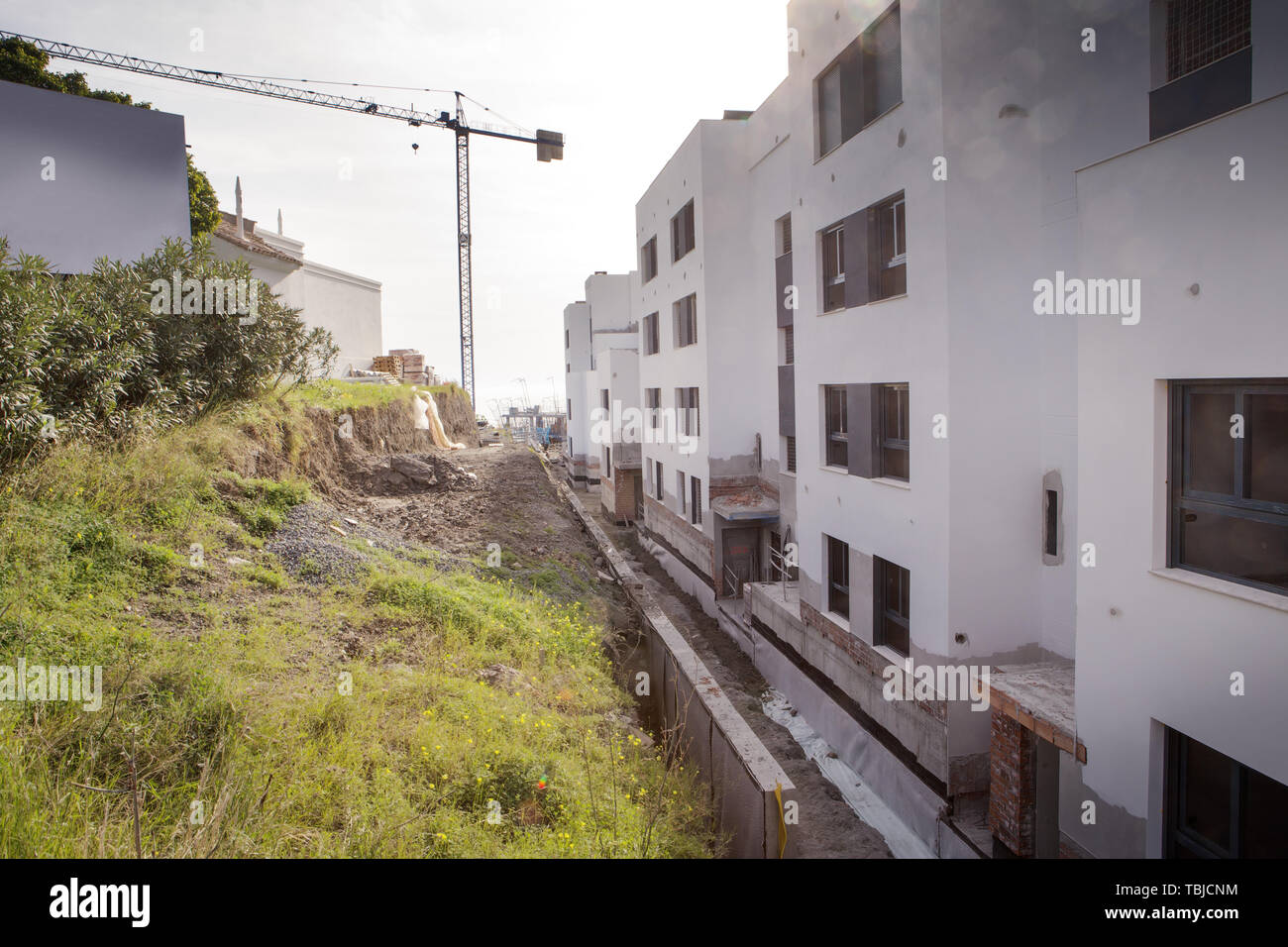 construction work of large building in spain Stock Photo - Alamy
