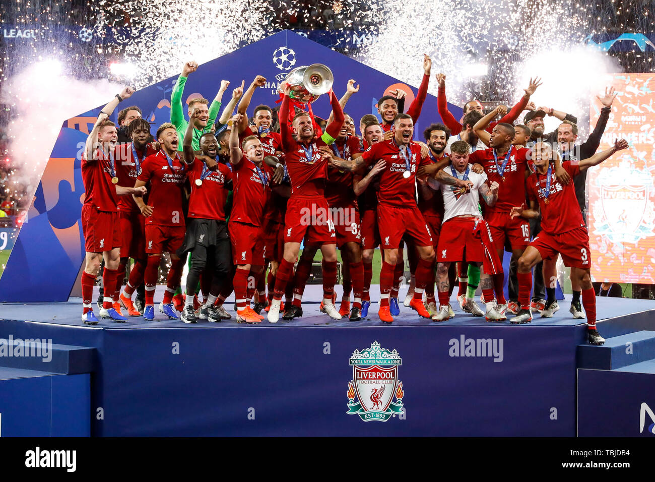 Liverpool champions league 2019 lift hi-res stock photography and ...