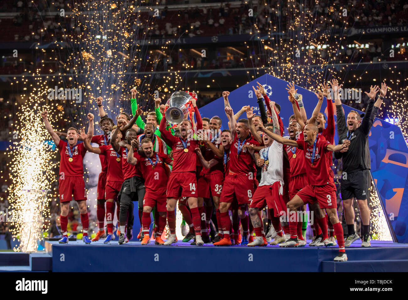 Madrid, Spain. 02nd June, 2019. UEFA Champions League Final, Tottenham ...