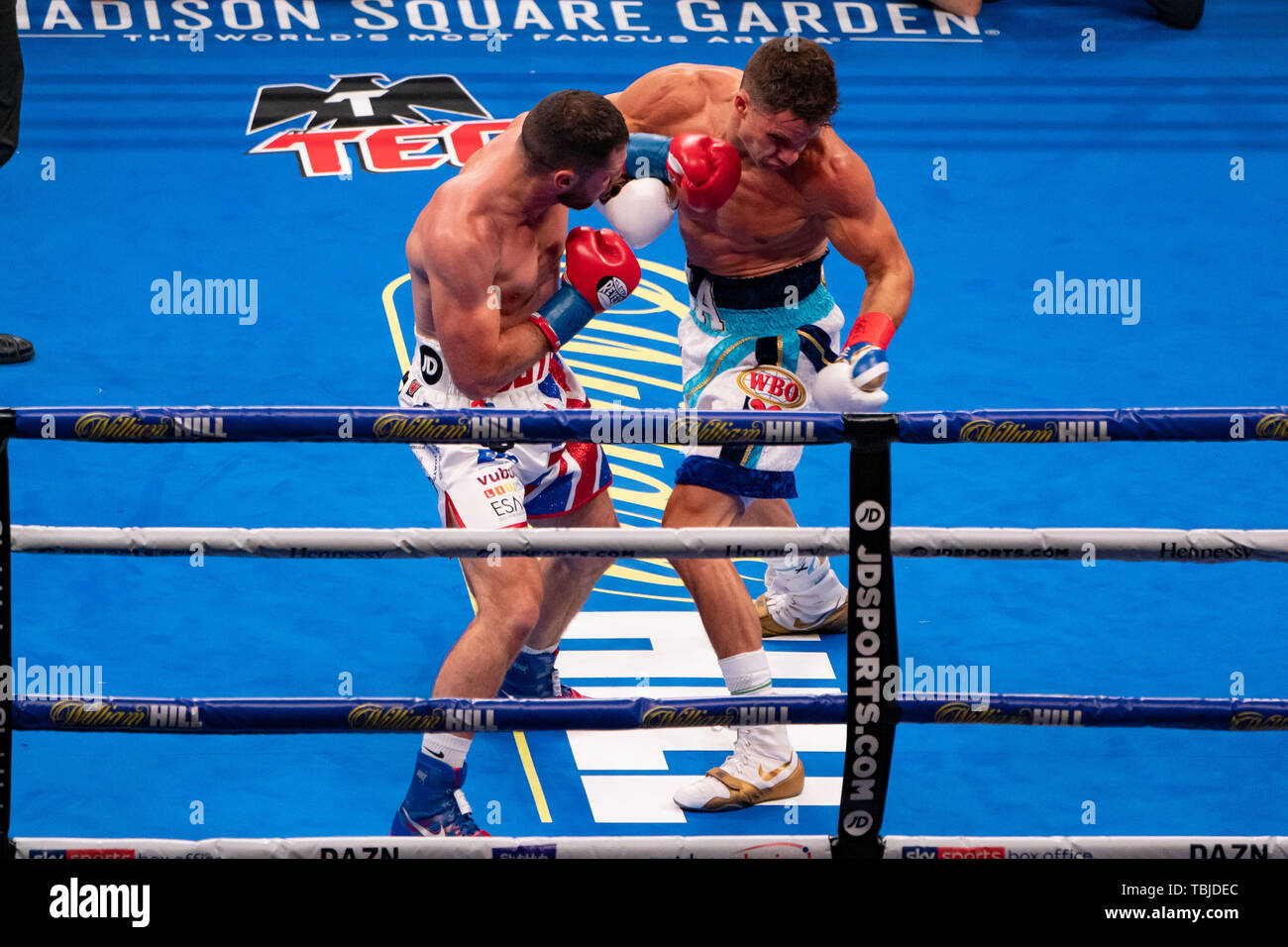 New York, USA. 1st June, 2019. CHRIS ALGIERI.(white, black and teal trunks) and TOMMY COYLE ...