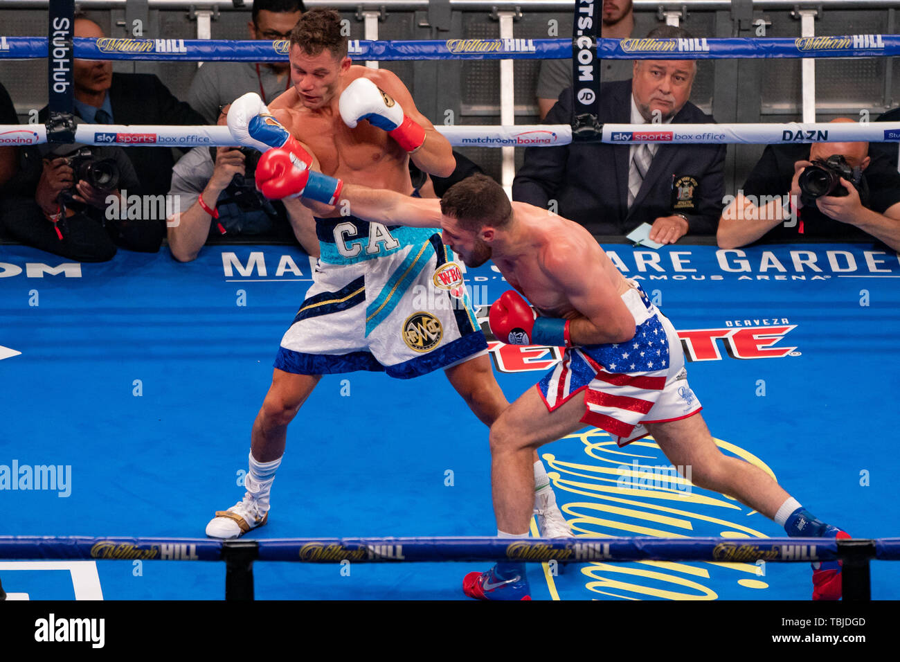 New York, USA. 1st June, 2019. CHRIS ALGIERI (white, blue and teal ...