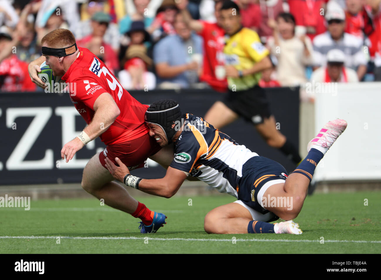 Tokyo, Japan. 1st June, 2019. Jamie Booth (Sunwolves) Rugby : 2019 ...