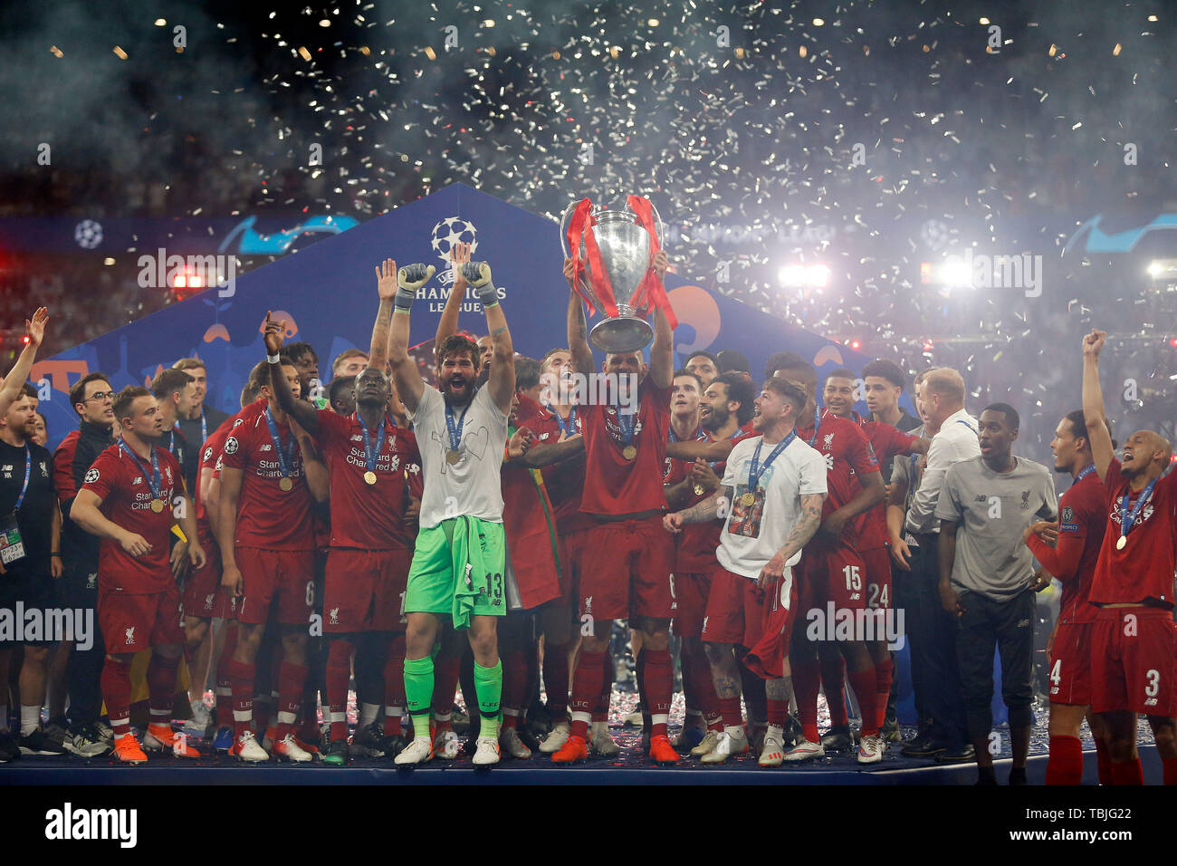 Liverpool champions league trophy hi-res stock photography and images ...