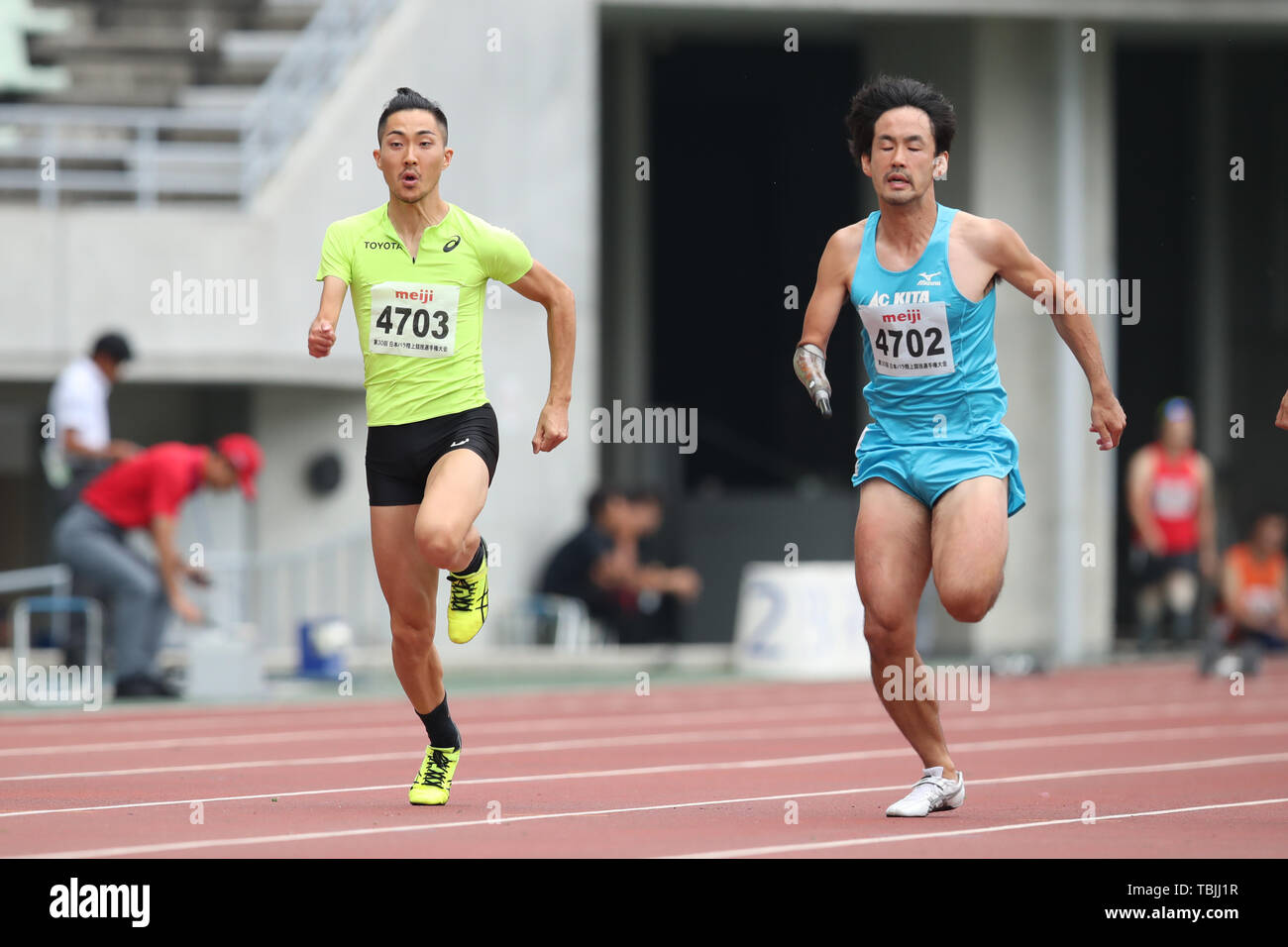 Osaka, Japan. 2nd June, 2019. (L to R) Hajimu Ashida, Tomoki Tagawa Athletics : Japan Para ...
