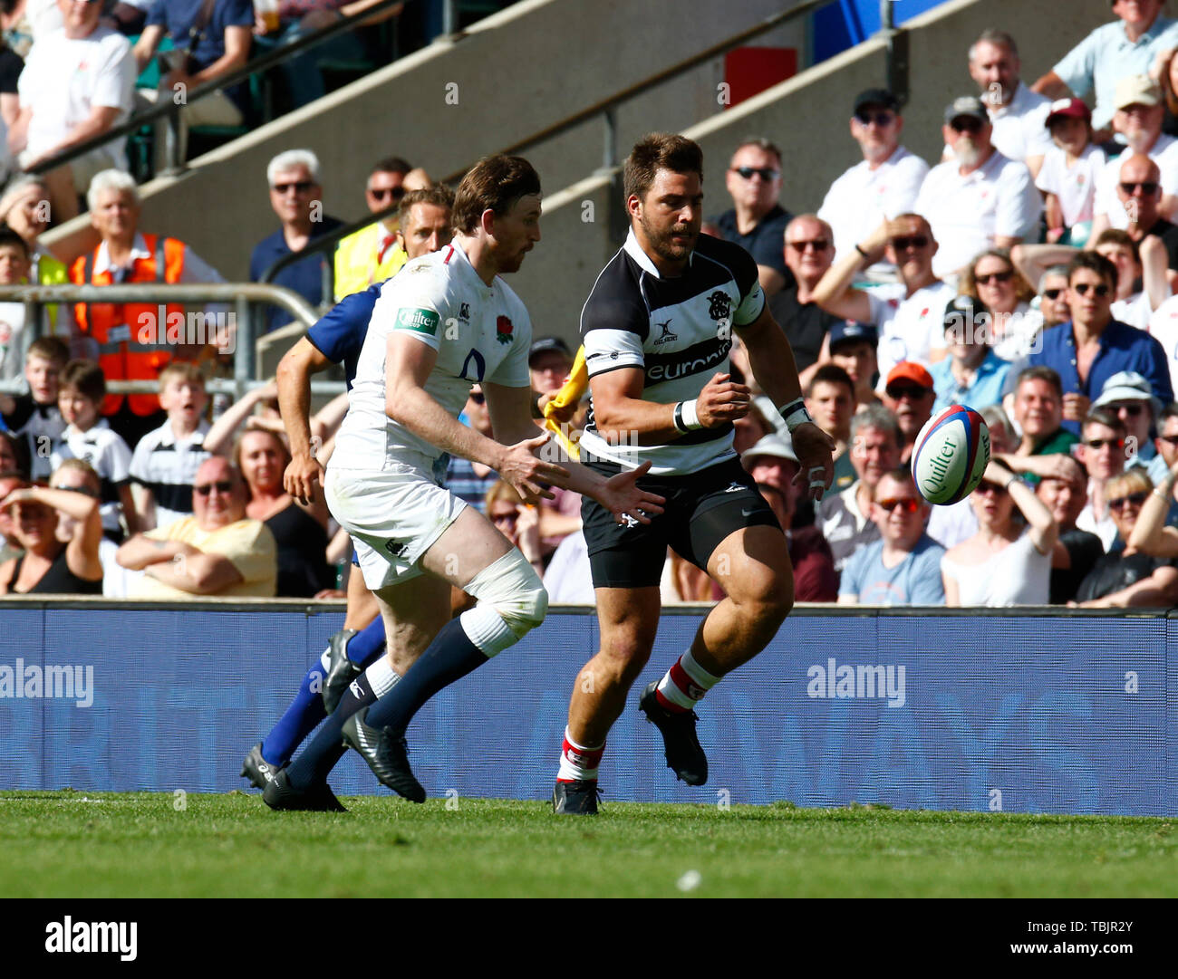 LONDON, United Kingdom. 02nd June, 2019. Facundo Isa of Barbarians ...