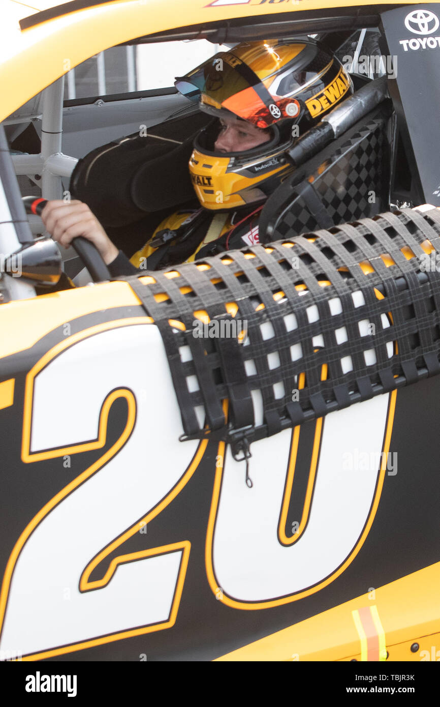 June 01, 2019: Erik Jones (#20) during the Monster Energy NASCAR Cup ...