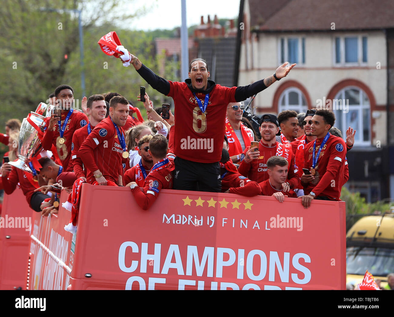 Liverpool, Merseyside. 2nd June, 2019. Liverpool FC celebration parade ...