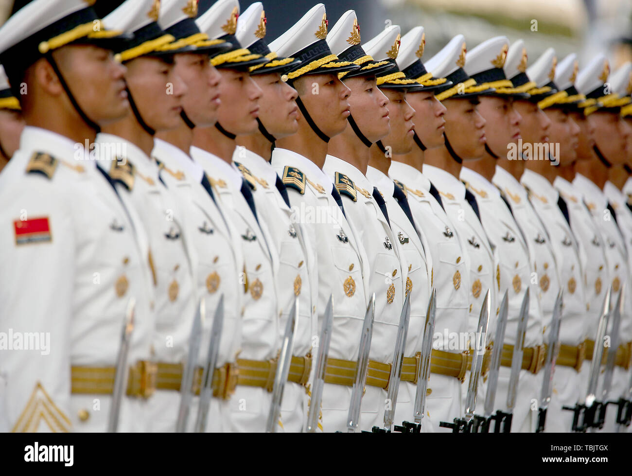 Beijing, CHINA, China. 28th May, 2019. Chinese soldiers prepare to ...