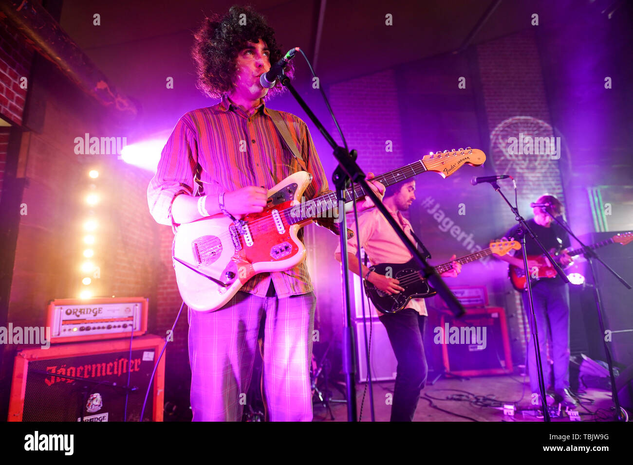 London, UK. Sunday, 2 June, 2019, Mush performing on stage in Victoria ...