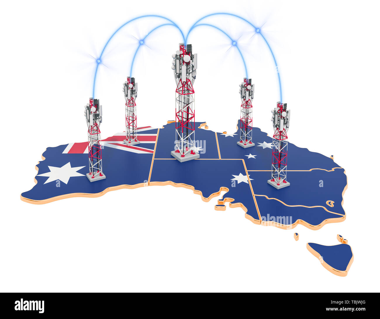 Australian mobile phone tower Cut Out Stock Images & Pictures - Alamy