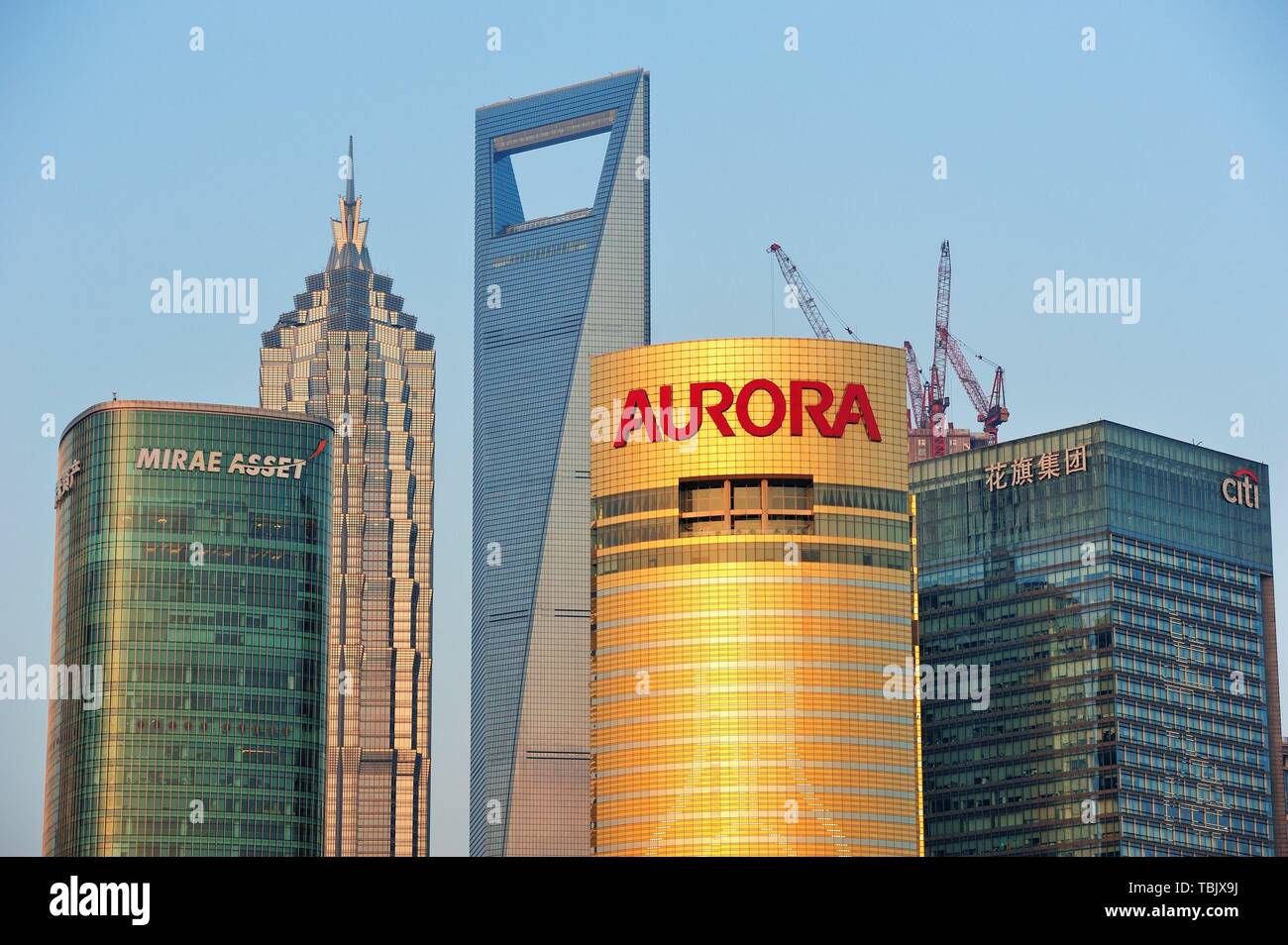 SHANGHAI, CHINA - JUNE 2: Urban architectures closeup on June 2, 2012 ...