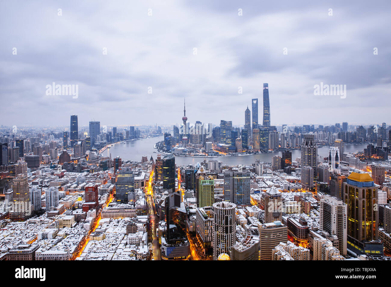 Snow scenery in Shanghai Stock Photo - Alamy