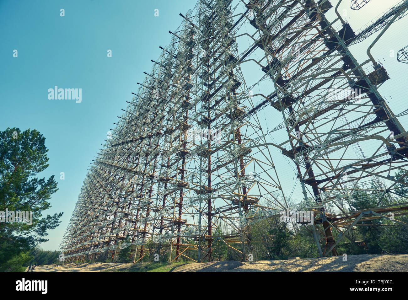 military secret object antenna radar Doug in Chernobyl in Ukraine Stock ...